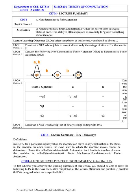 Toc Cdt4 Summary 4cse1 Br 2021 22 4cse2 Ay2021 Cdt4 Lecture