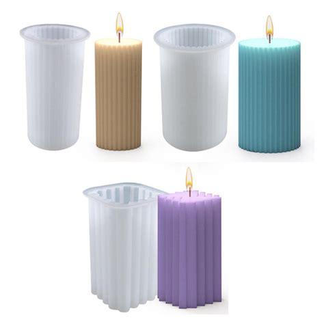 Cuboid Shape Candle Molds Silicone Pillar Candle Molds For Candle