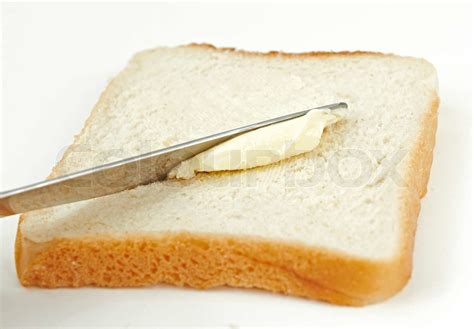 Buttering Bread Stock Image Colourbox
