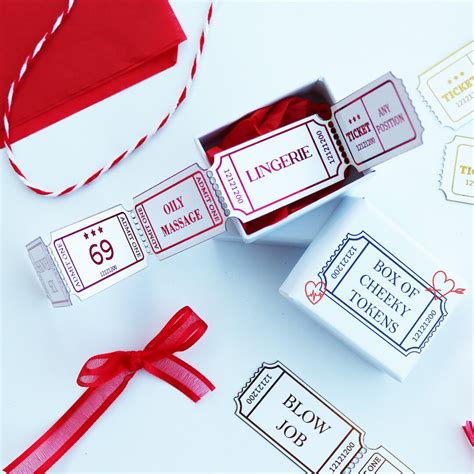 Personalised Cheeky Ticket Stub Tokens Naughty Sex Token Valentine S Day Date Night Ideas