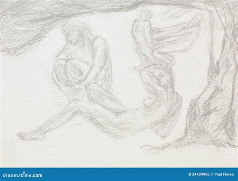 Sketch Of A Scene Inspired From Henri Matisse S Paintings Stock Illustration Illustration Of