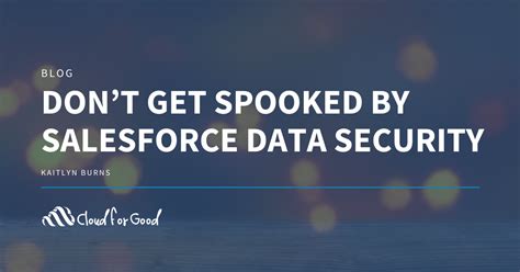 Dont Get Spooked By Salesforce Data Security Cloud For Good
