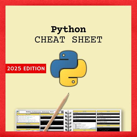 Python Programming 2025 Cheat Sheet For Beginners And Advanced Coding Quick Reference Guide