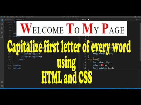 Capitalize First Letter Of Every Word Using Css Css Tips Smartcode