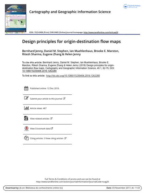 Design Principles For Origin Destination Flow Maps Pdf Map Cartography