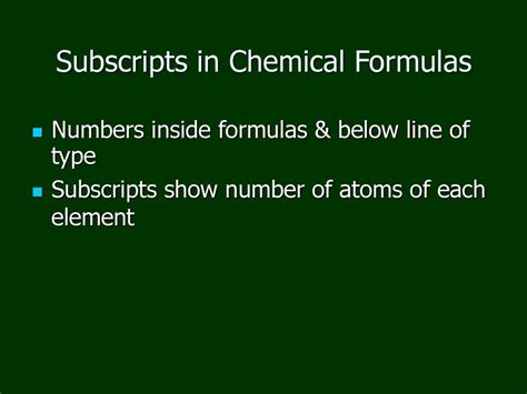Chemical Formulas The Basics Ppt Download