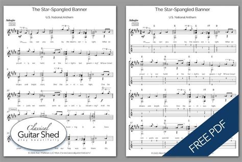 Free Pdf National Anthem Of The United States Of America