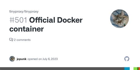 Official Docker Container Issue Tinyproxy Tinyproxy Github