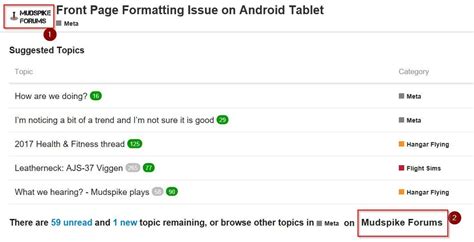 Front Page Formatting Issue On Android Tablet Meta Mudspike Forums
