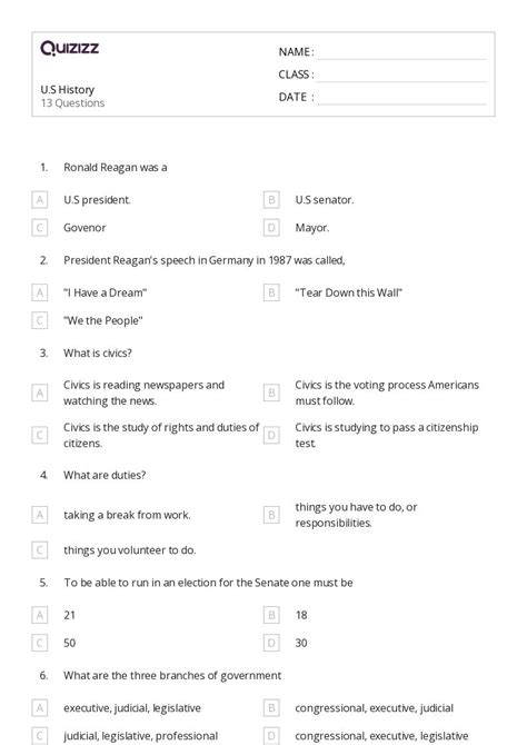 50 History Worksheets For 8th Grade On Quizizz Free And Printable