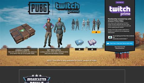 Халява Получаем Pilot Set за Twitch Prime в Pubg Pubg1337