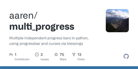 GitHub Aaren Multi Progress Multiple Independent Progress Bars In Python Using Progressbar