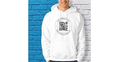 Upload Your Own Qr Code And Customizable Text Hoodie Zazzle