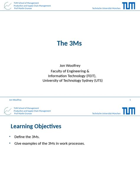 The 3ms Jon Woolfrey Faculty Of Engineering And Information Technology Feit University Of