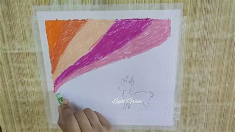 Alone Deer Oil Pastel Drawing Step By Step Tutorial Nira Ushi