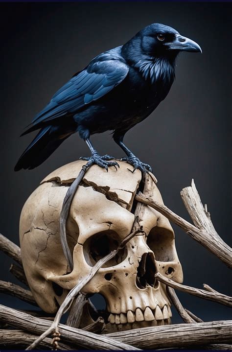 Download Ai Generated Crow Skull Royalty Free Stock Illustration