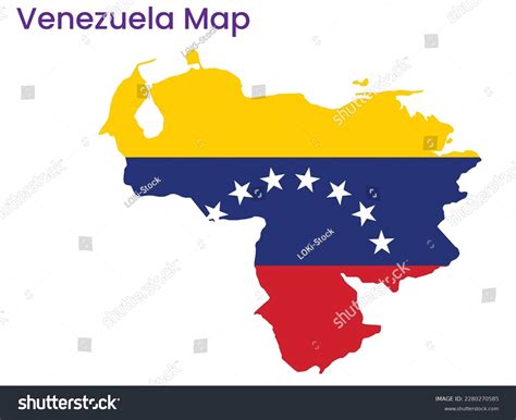 High Detailed Map Of Venezuela Outline Map Of Royalty Free Stock