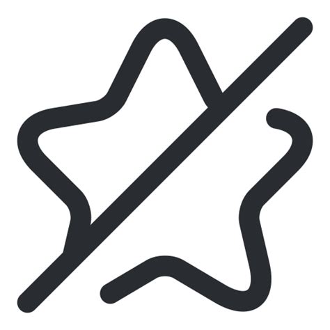 Star Slash Icon In Iconsax Vol2 Linear
