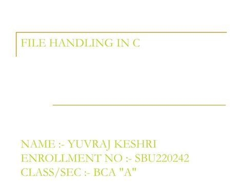 file handling in c ppt