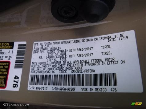 2020 Tacoma Color Code 4v6 For Quicksand Photo 145426464