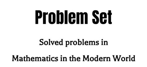 [solved] Please Make Your Own 5 Mathematics Situational Problems And