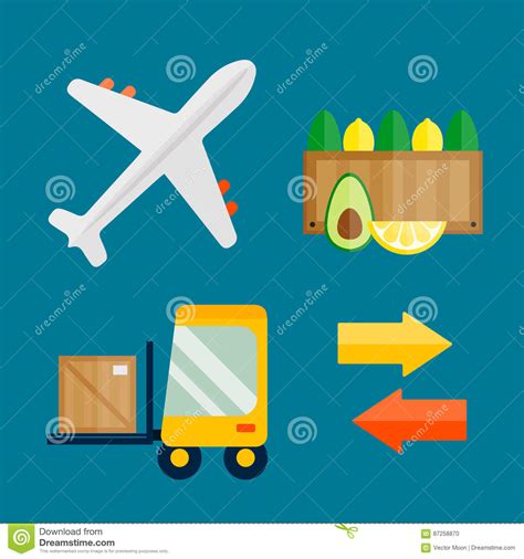 Delivery Transport Cargo Truck Vector Illustration Stock Vector
