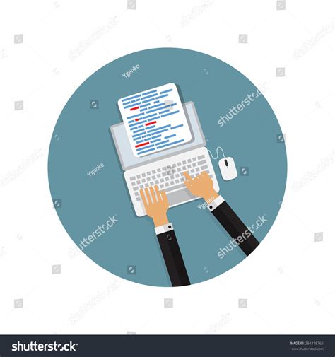 programming coding concept flat background vector stock vector royalty