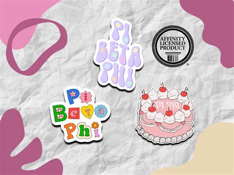 Pi Beta Phi Custom Sorority Vinyl Stickers Sorority Stickers