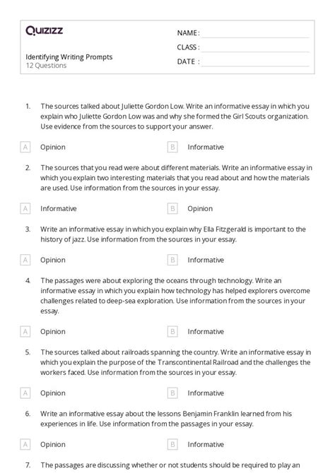 50 Informative Essay Structure Worksheets For 4th Grade On Quizizz Free And Printable