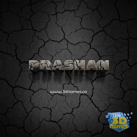 Preview Of Cracked Stone 3d Name For Prashan