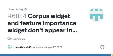 corpus widget and feature importance widget don t appear in orange