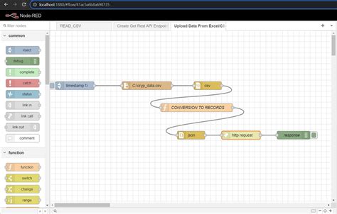 upload data from excel csv to airtable using node red by digvijay