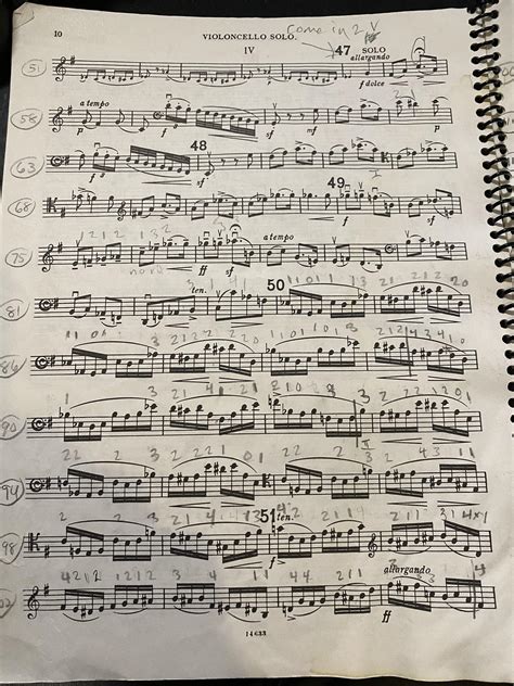 Elgar Cello Concerto Mvt 4 Fingerings Rcello