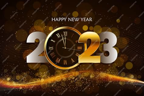 Premium Vector 2023 Happy New Year Background Design For Banner