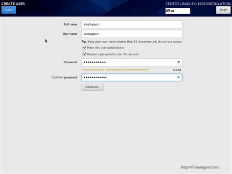 Hướng dẫn cài đặt HDH CentOS 8 Linux VinaSupport