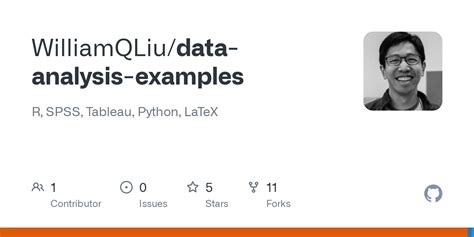 github williamqliu data analysis examples r spss tableau python
