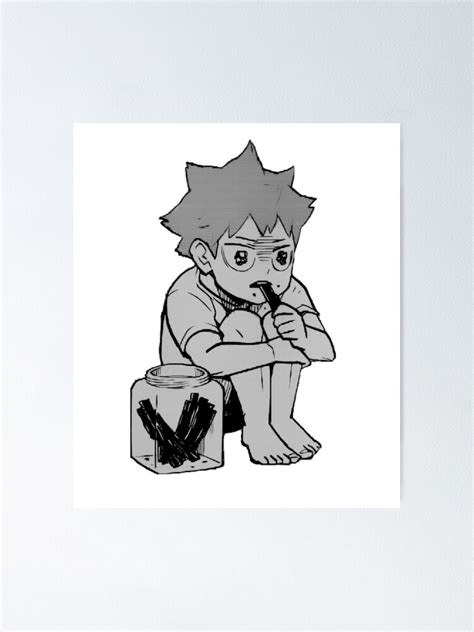 Sad Hinata Haikyuu Timeskip Manga Cap Poster By Joojlia Redbubble