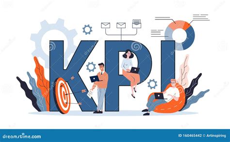 Kpi Or Key Performance Indicator Concept Idea Of Data Review Stock