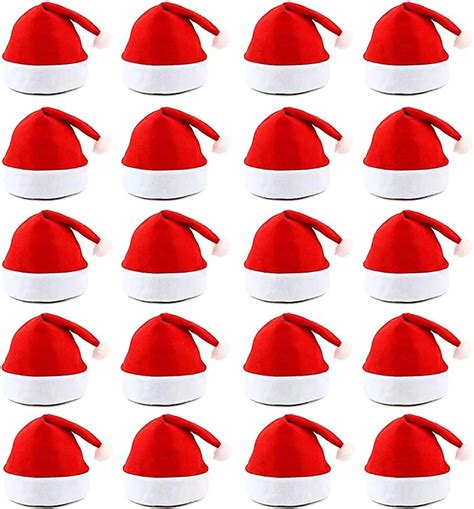 24pack Santa Hats Christmas Party Hats Fancy Dress Christmas Hats Diy