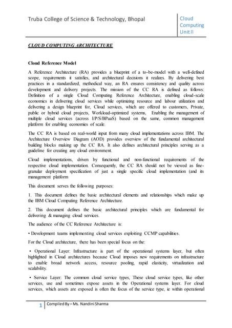 Cloud Computing Notes Unit Ii Docx