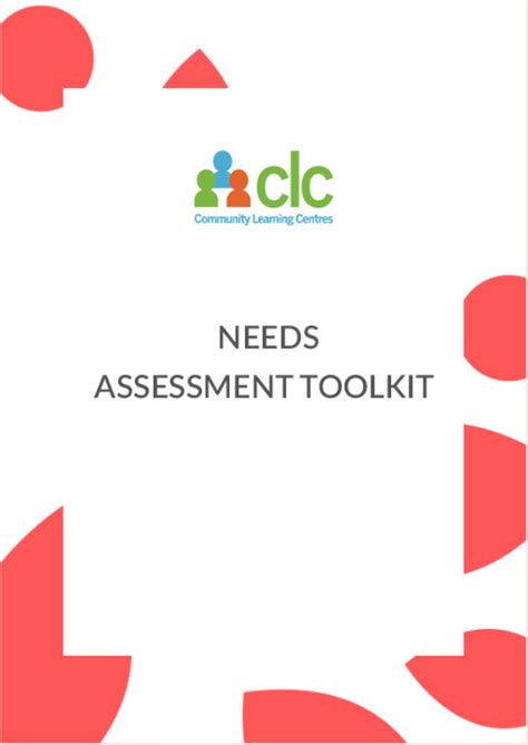 Needs Assessment Toolkit Community Learning Centres Clc Needs Assessment Toolkit Community Learning Centres Clc