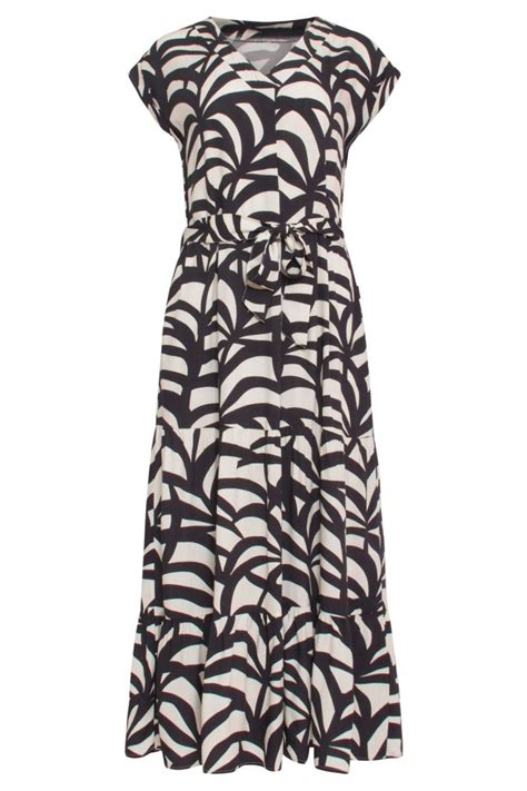 Koop Nu Smashed Lemon Dames Jurk In Zwart Wit Combi Stijlvolle
