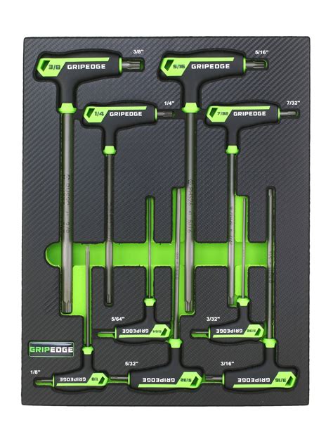 rpt hex t handle driver set 9pc sae gripedge tools