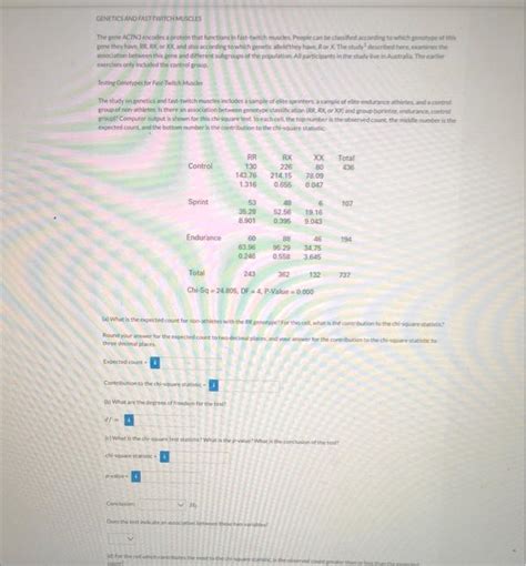 Solved Find The Expected Count And The Contribution To The