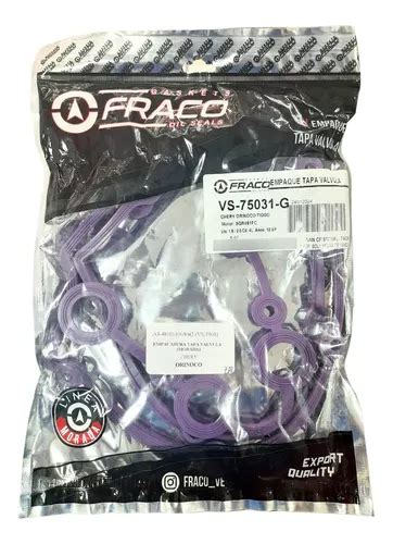 Empacadura Tapa Valvula Chery Orinoco Tiggo Morada Fraco MercadoLibre