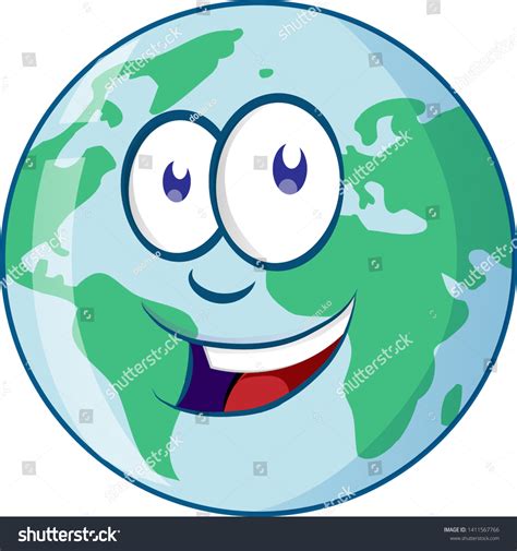Planet Earth Cartoon Character Illustration 库存矢量图（免版税）1411567766