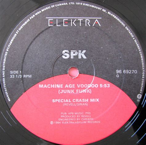 Spk Machine Age Voodoo Junk Funk 1984 Vinyl Discogs