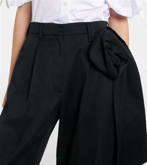 Simone Rocha Floral appliqué straight pants Simone Rocha