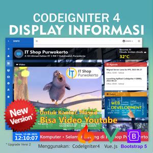Jual Source Code Aplikasi Web Display Informasi DISFO Dengan