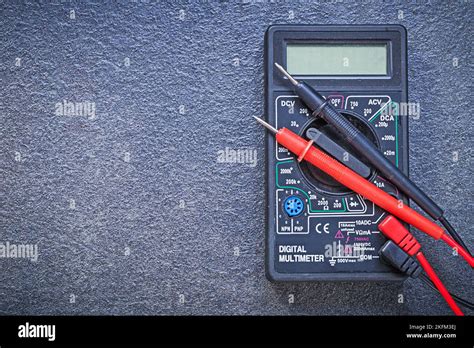 Digital Multimeter Electrical Tester On Black Background Electricity